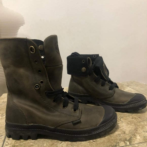 Palladium | Shoes | Nwb Palladium Leather Boot Women Shoe Baggy Brown ...